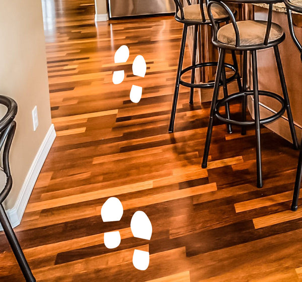 6 sets of foot print Floor Sticker for your business floor – HM Decal