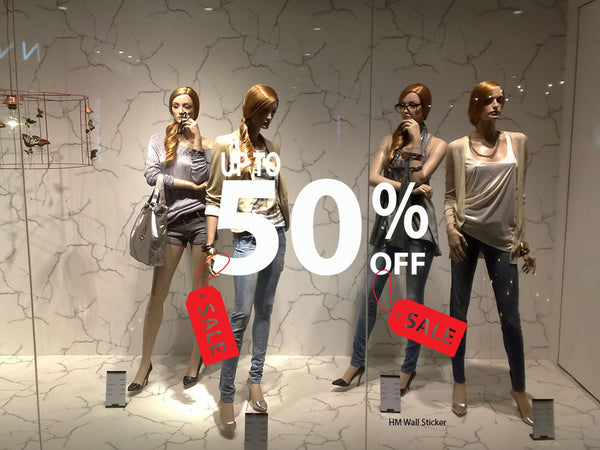 HM Custom Sale Sticker window decal in 2 colour ways shop stickers – HM ...