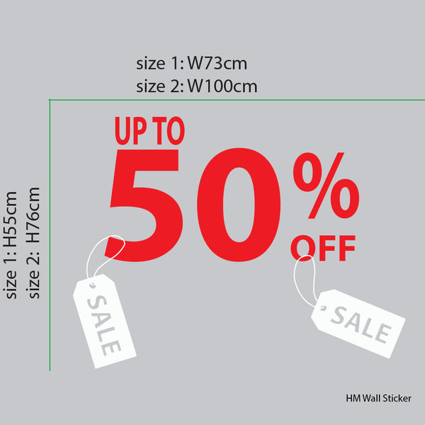 HM Custom Sale Sticker window decal in 2 colour ways shop stickers – HM ...