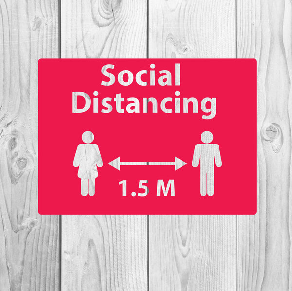 4 Social Distancing Floor sticker Vinyl Lettering sticker – HM Decal