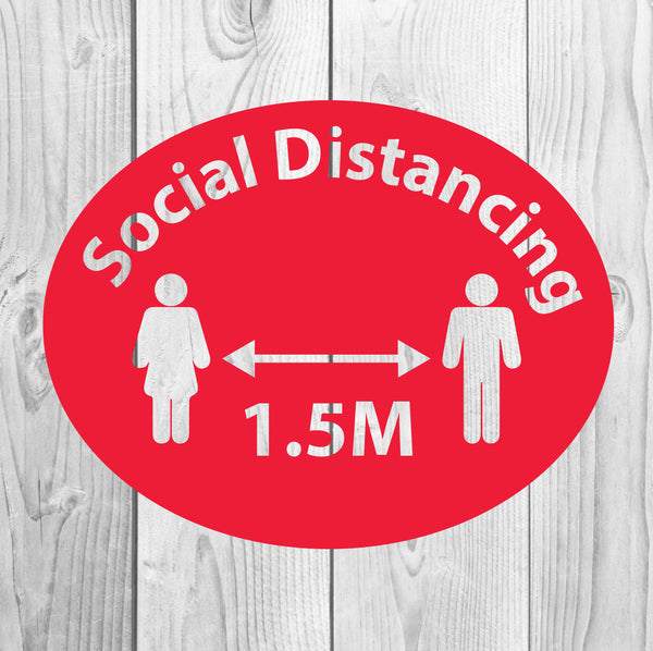 4 Social Distancing Floor Sticker for your business floor – HM Decal